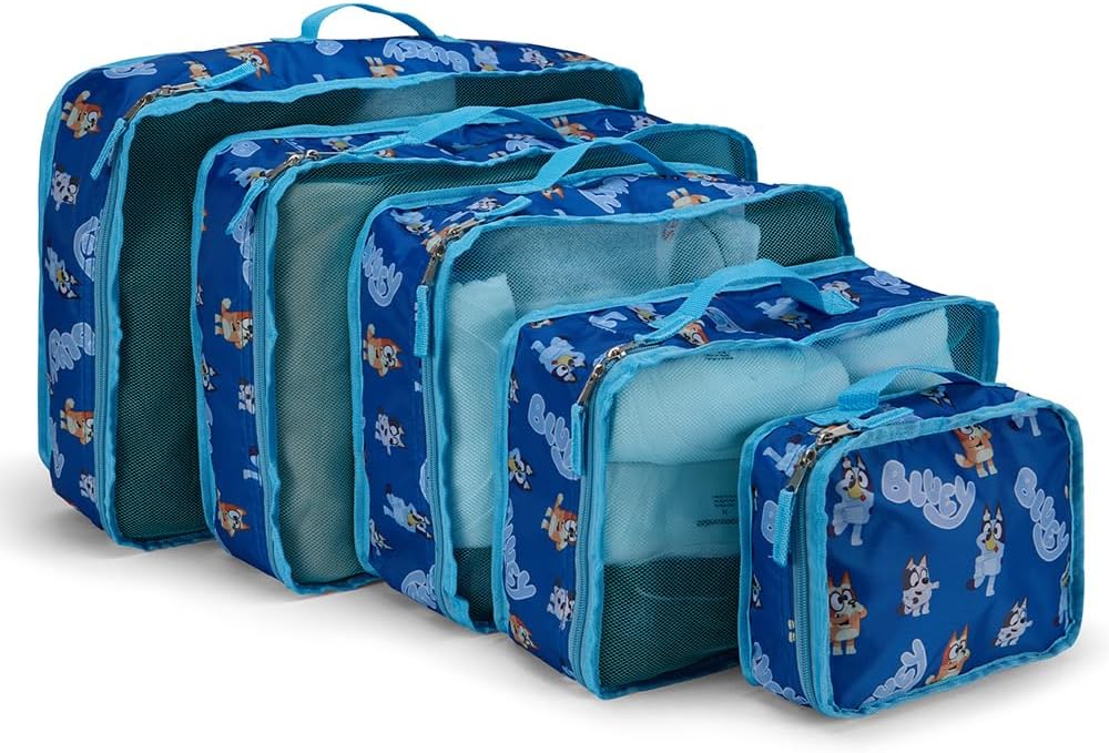 Amazon.com: Bluey Bingo Packing Cube Set - Bluey Bingo Bandit, Chilli ...