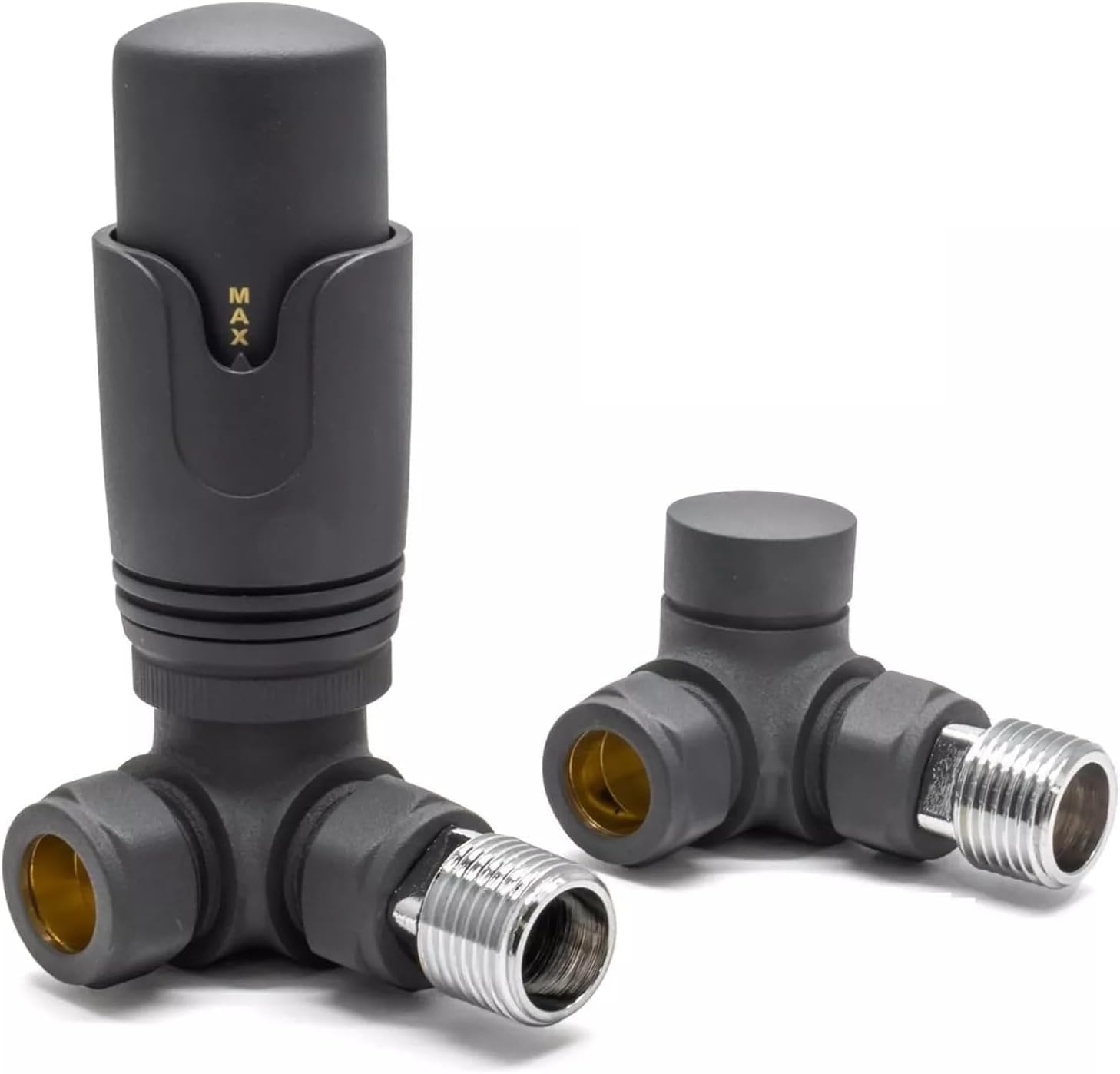 Team Controls Anthracite Grey Corner TRV Thermostatic Radiator Valve ...