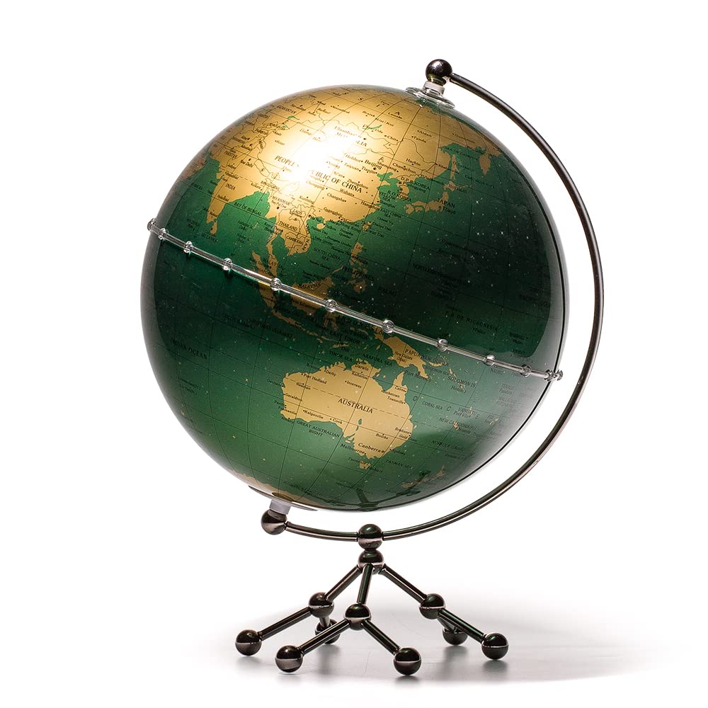 Tpmorwilfun Illuminated Globe of the World with Stand 10 inch Metallic ...