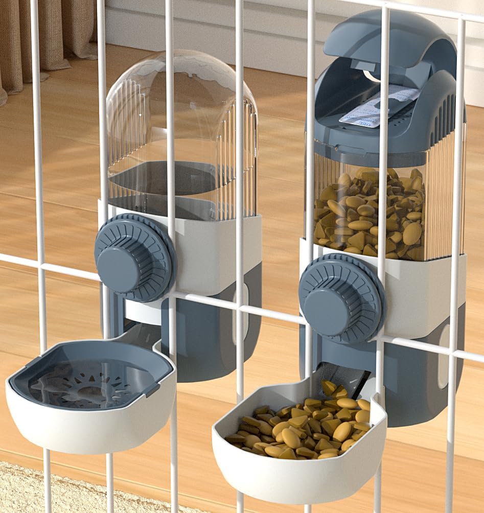 Amazon.com : Hanging Automatic Bunny Food Water Dispenser, 4PC Gravity ...