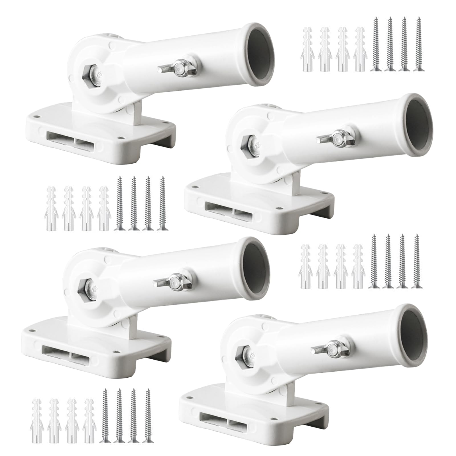 Amazon.com: 4 Pcs Flag Pole Holder Adjustable,Heavy Duty Metal Flag ...