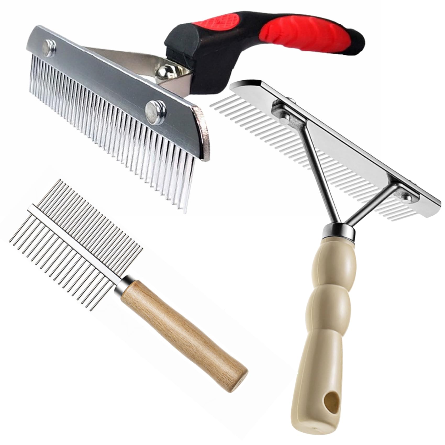 Amazon.com: Undercoat Rake for Dogs, 3 Pack Extra-Large Rake Comb Set ...