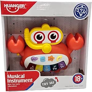 Huanger HE0535 Baby Crab Musical Toy for 18 Months Baby Interactive Educational Toy - Great Gift ...