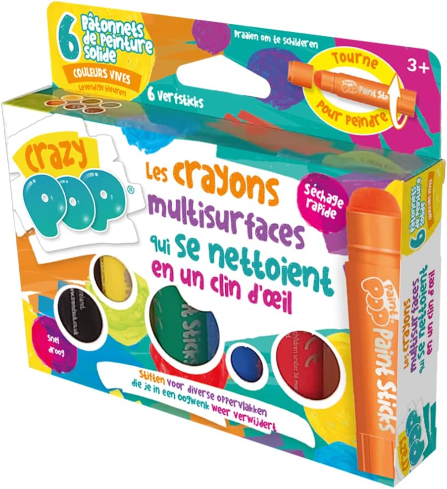 CRAZY POP - Crayons Multisurfaces - Parfaits pour Colorier, Décorer et ...