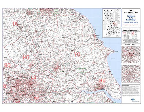 Yorkshire and the East Riding (Map Marketing Postcode Sector Map ...