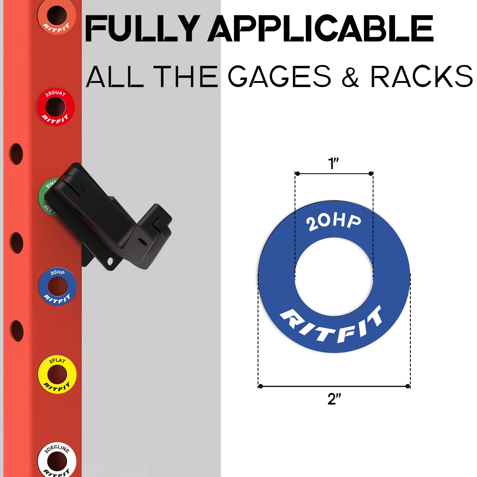 Snapklik.com : Power Cage Magnetic Position Markers, 1-inch Squat Rack ...