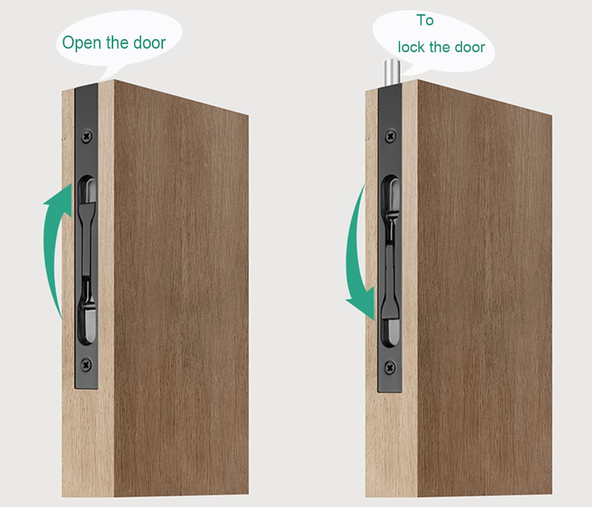 Snapklik.com : 6 Inch Door Latches-Stainless Steel Concealed Security ...