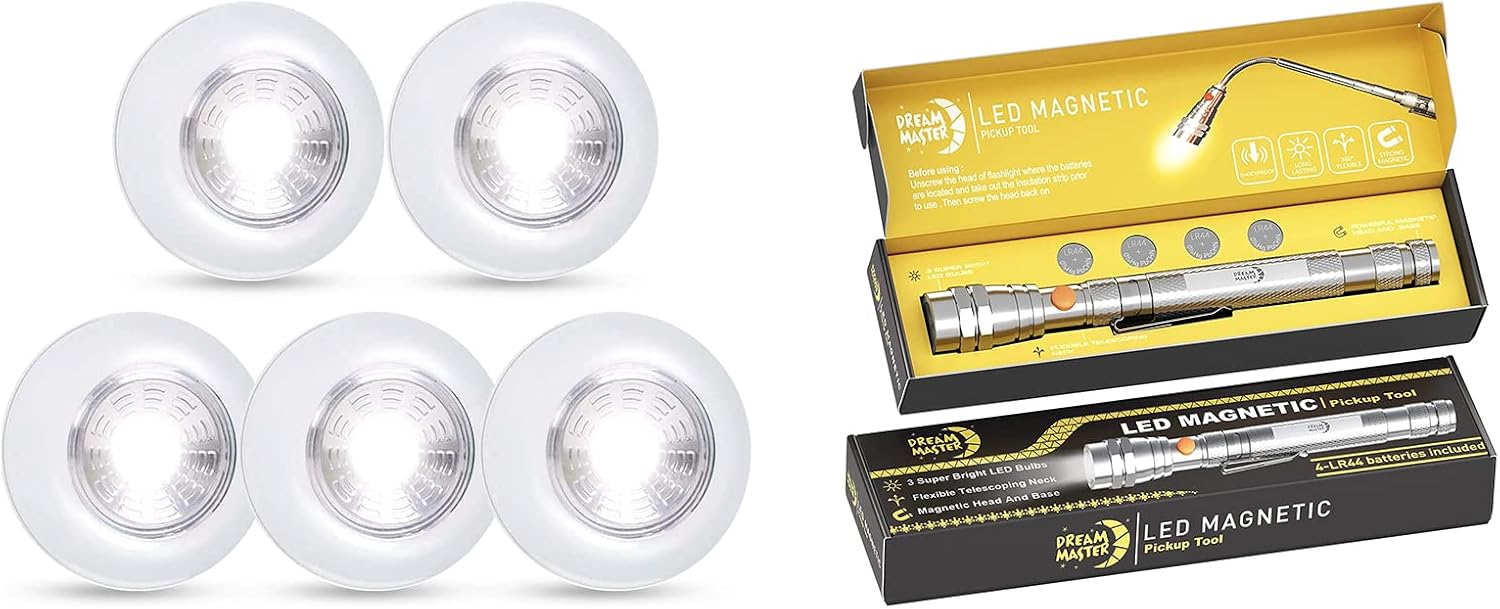 Dream Master Tap Lights LED Push Lights Stick on Lights Portable Under ...