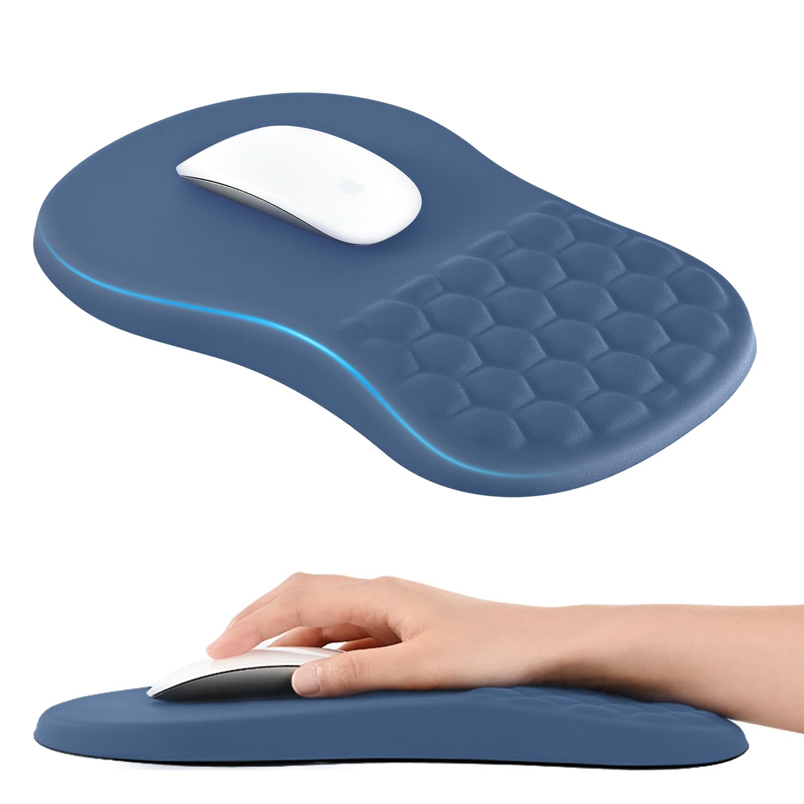 Ergonomic Mouse Pad with Wrist Rest Support, Mousepad with Memory Foam ...