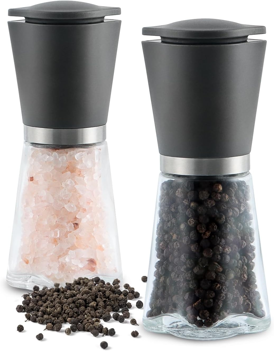 Amazon.com: Beautiful Stainless Steel Salt and Pepper Grinder Set of 2 ...