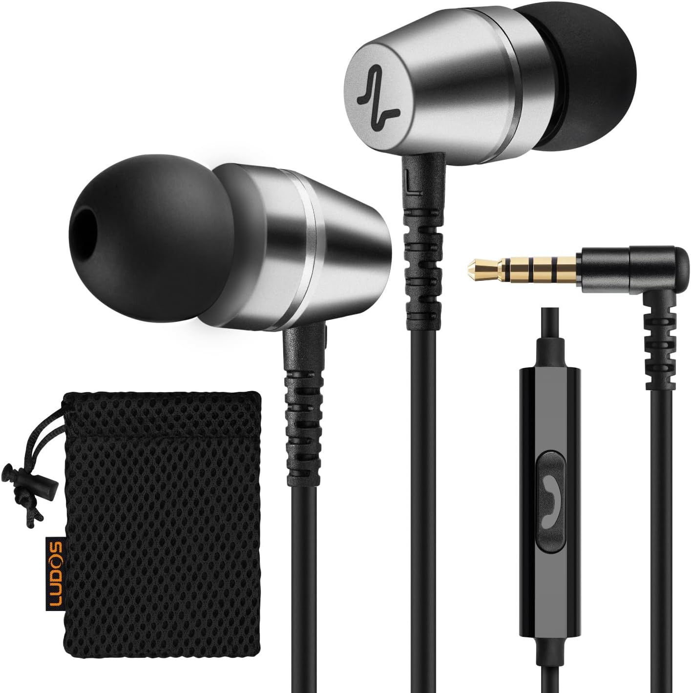 LUDOS OMNITONE Wired Earbuds in-Ear Headphones, Earphones with ...