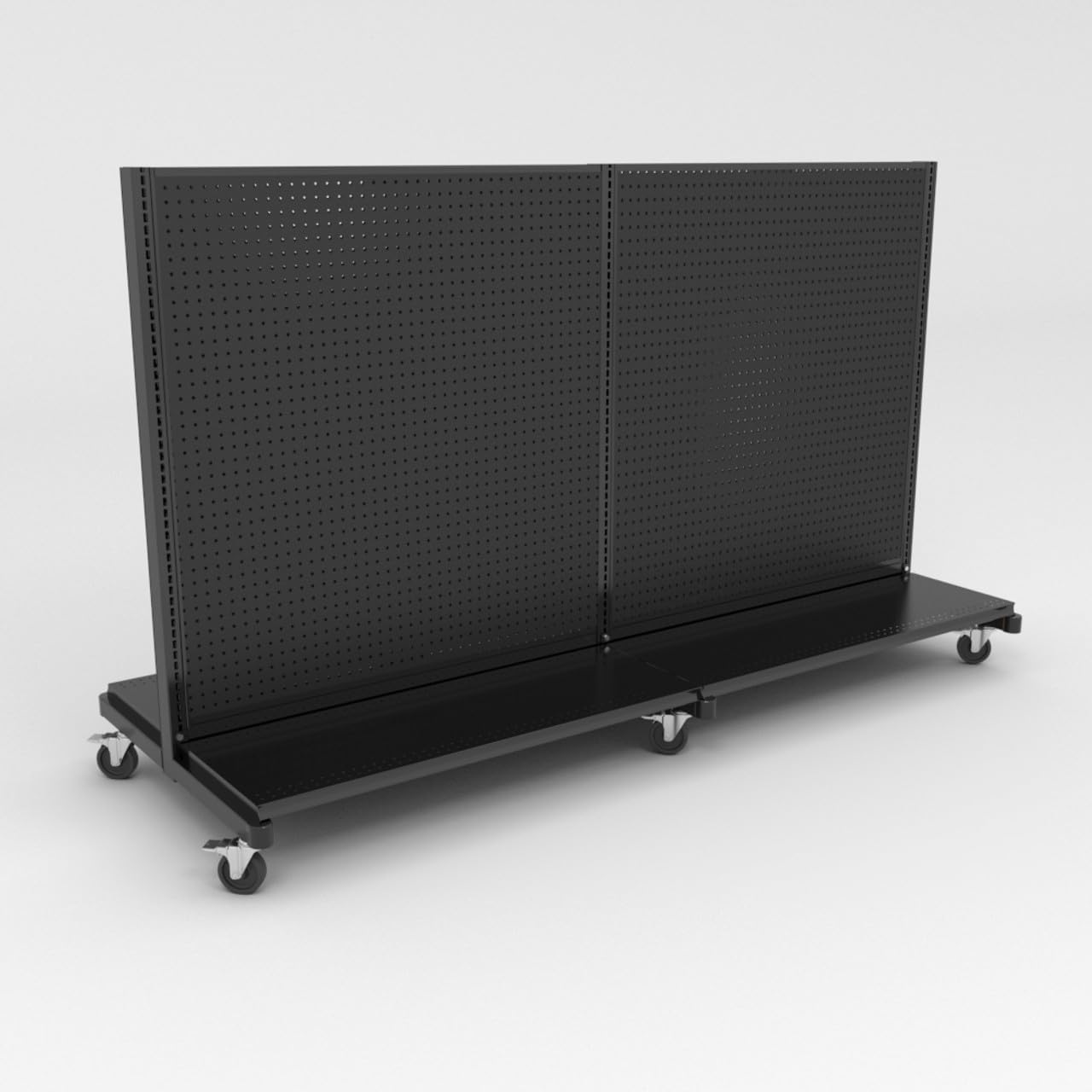 Amazon.com: DGS Retail Rolling Gondola Shelving Unit, Black 96” W by 54 ...