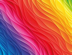 Amazon.com: 500 Piece Wavy Rainbow Jigsaw Puzzle - Impossible ...