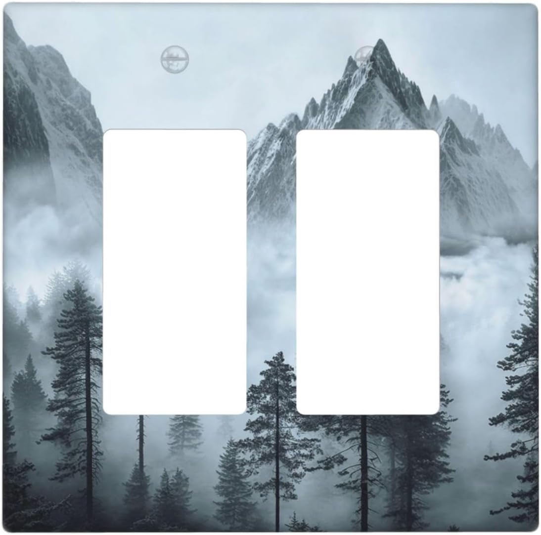 Amazon.com: Brinkaloo Rustic Misty Foggy Forest Trees Gray Mountain 2 ...