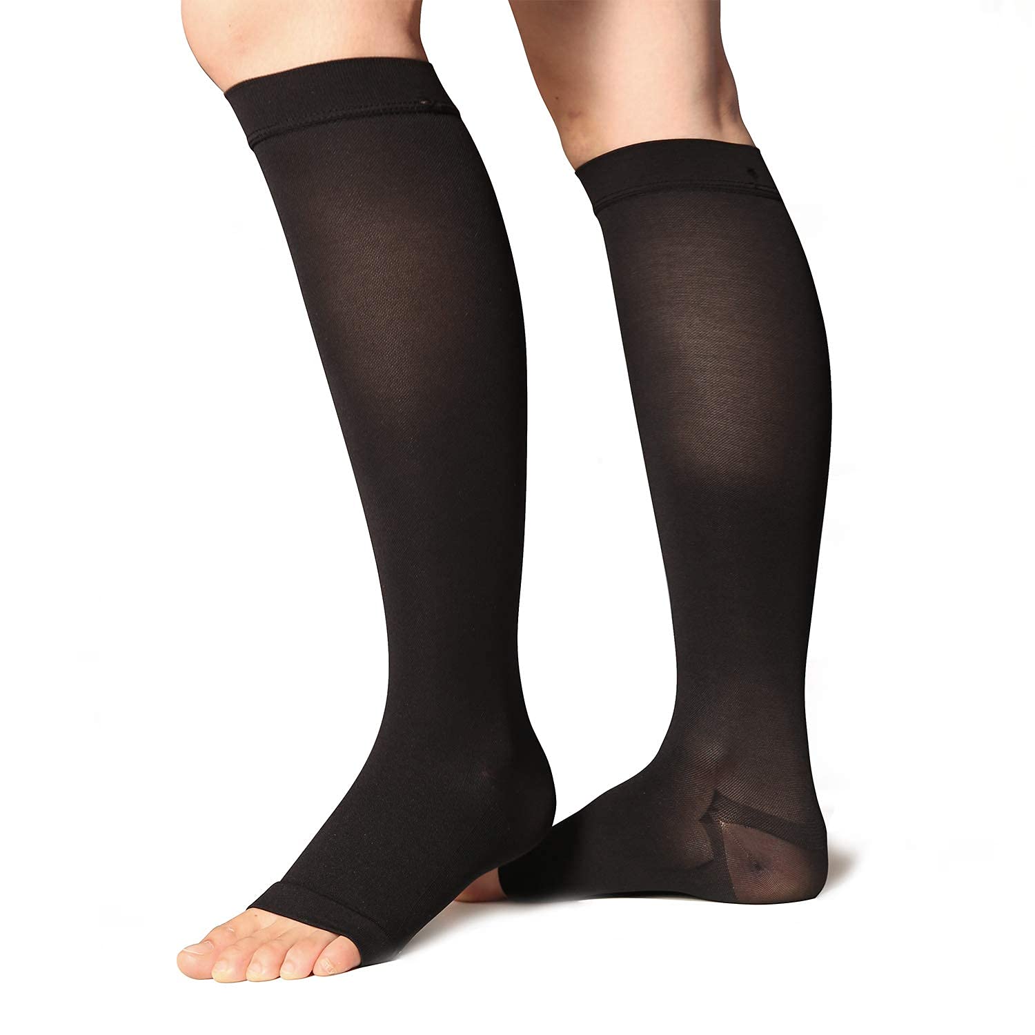 1 x Brand New MD Knee High Compression Socks 23-32mmHg Open-Toe Medica ...