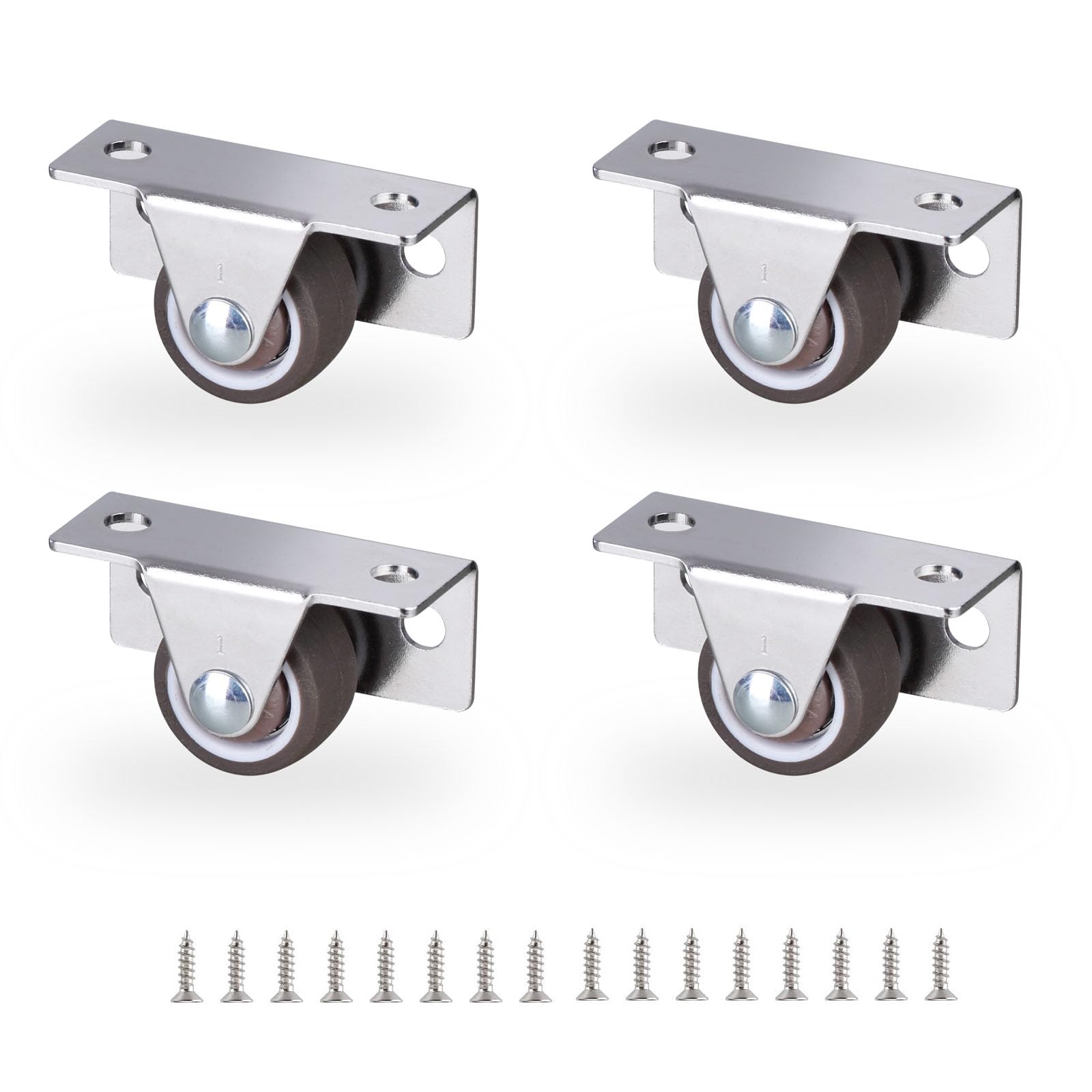 Snapklik.com : 1 Inch Small Side Mount Casters Set Of 4, Little Low ...