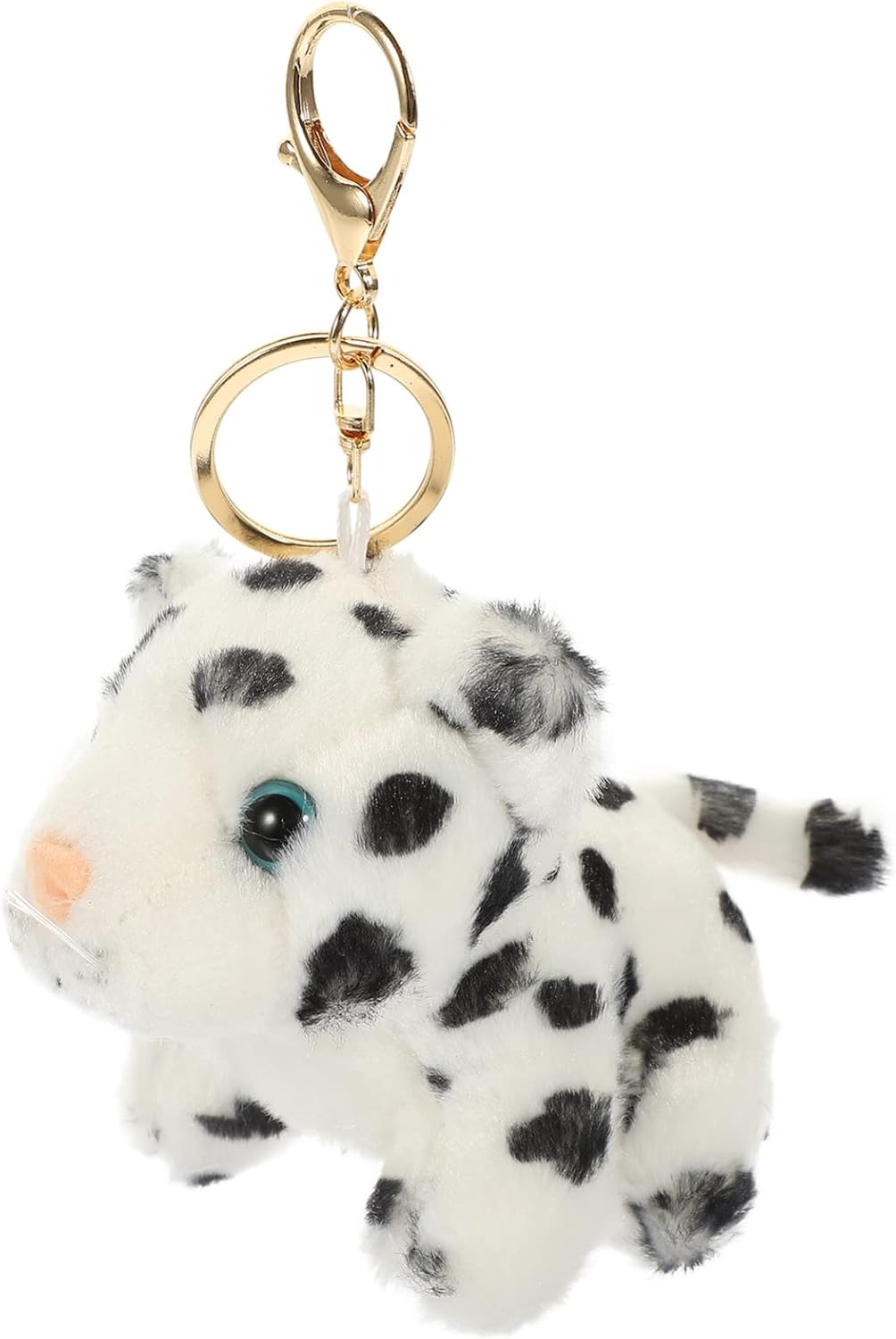 Toyvian Stuffed Animals Snow Leopard Keychains Plush Animals Keyring ...