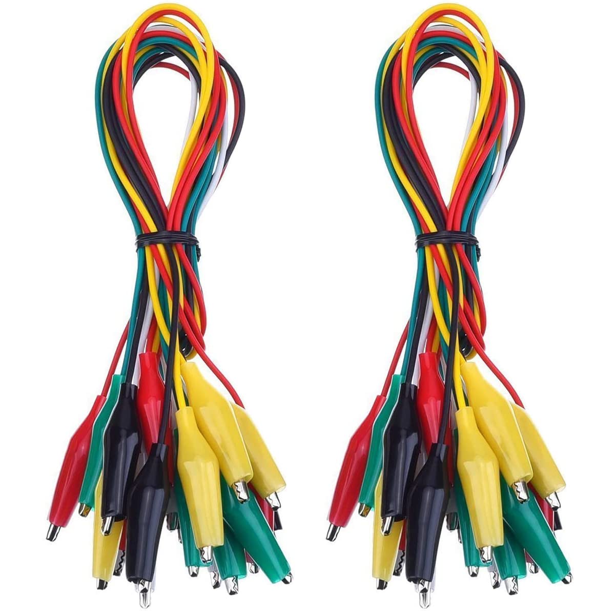 10Pcs Alligator Clips Electrical, 5-Color 13.7inch Test Leads with ...