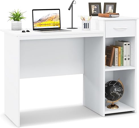 Amazon.com: Giantex Computer Desk with Storage, Modern PC Laptop Table ...