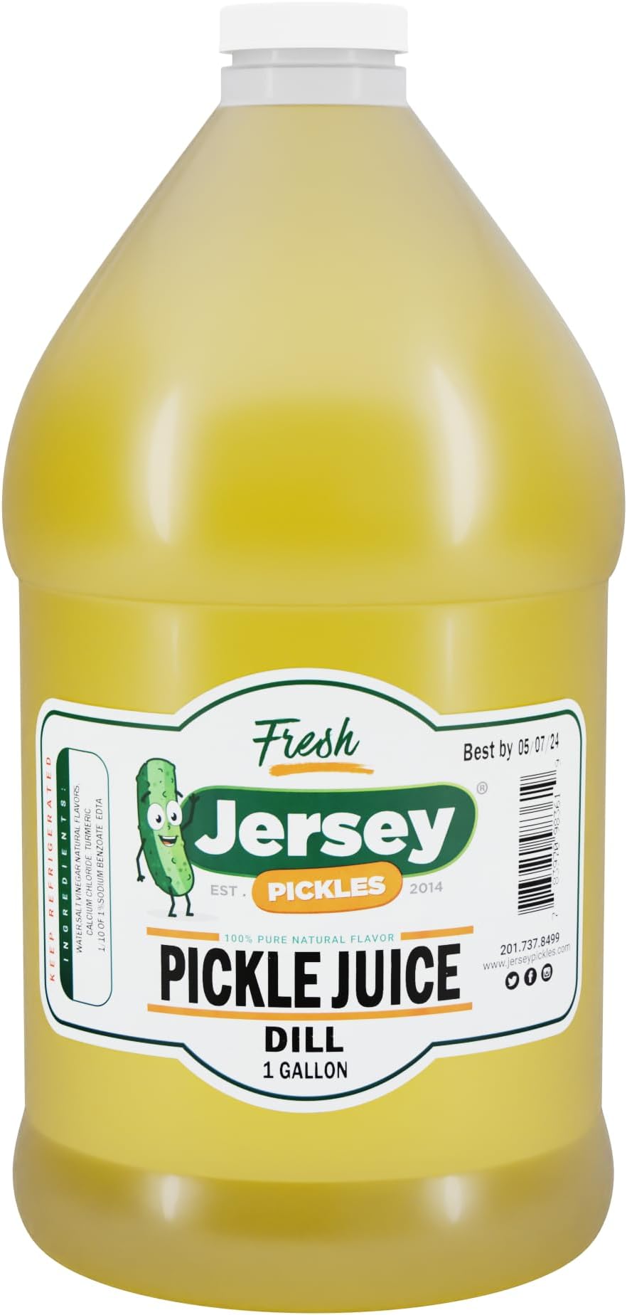 Amazon.com: Jersey Pickles Kosher Dill Pickle Juice, 128 oz Gallon Size ...