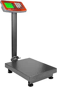 VINSON, Báscula de Plataforma Plegable, 100 kg / 20 g. Indicador con Pantalla Peso, Precio y ...