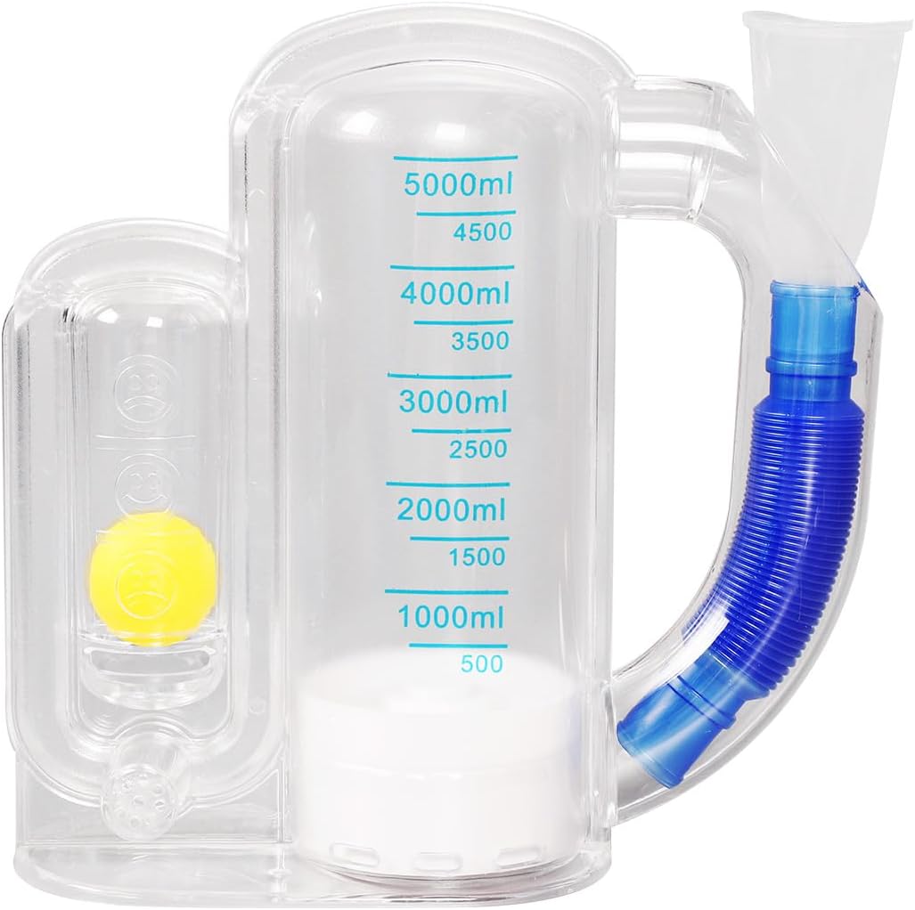 Incentive Spirometer (WHITE02),Breathing Exercise Device for Lungs ...