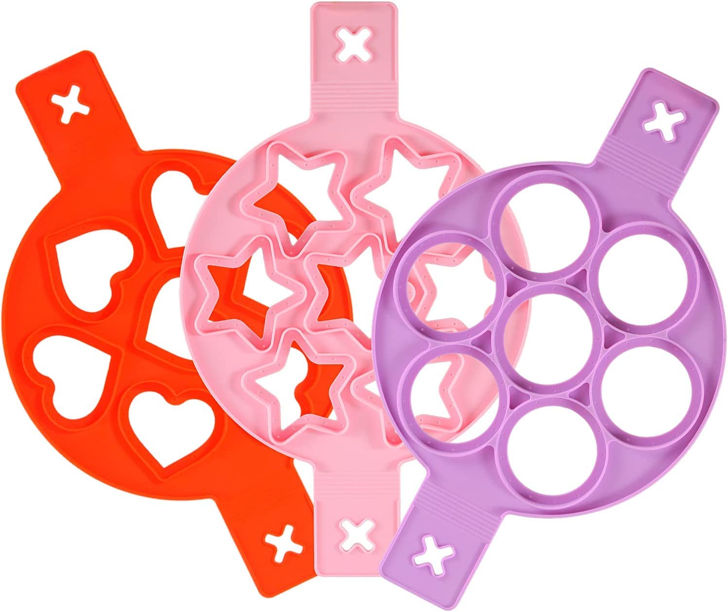 Buy Lara Tales Silicone Pancake Mold Set – 3-Pack Nonstick Molds for ...