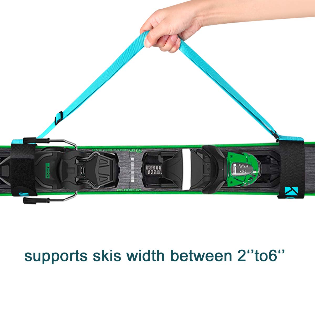 Snapklik.com : QOGIR Ski And Pole Carrier Strap 1 Pack