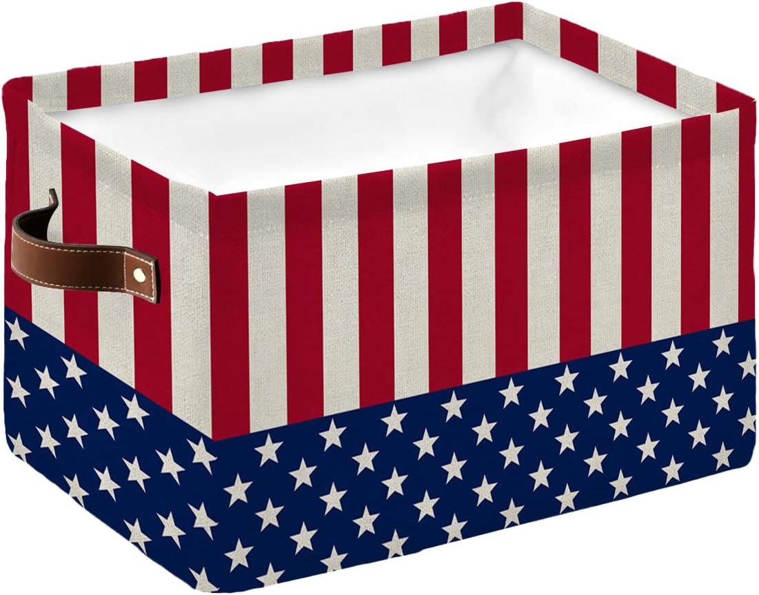 Amazon.com - Storage Basket American Flag Rustic Storage Bins ...