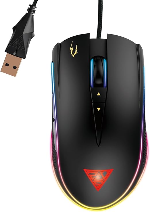Amazon.com: ZEUS GAMDIAS Optical Gaming Mouse with RGB Streaming Light ...