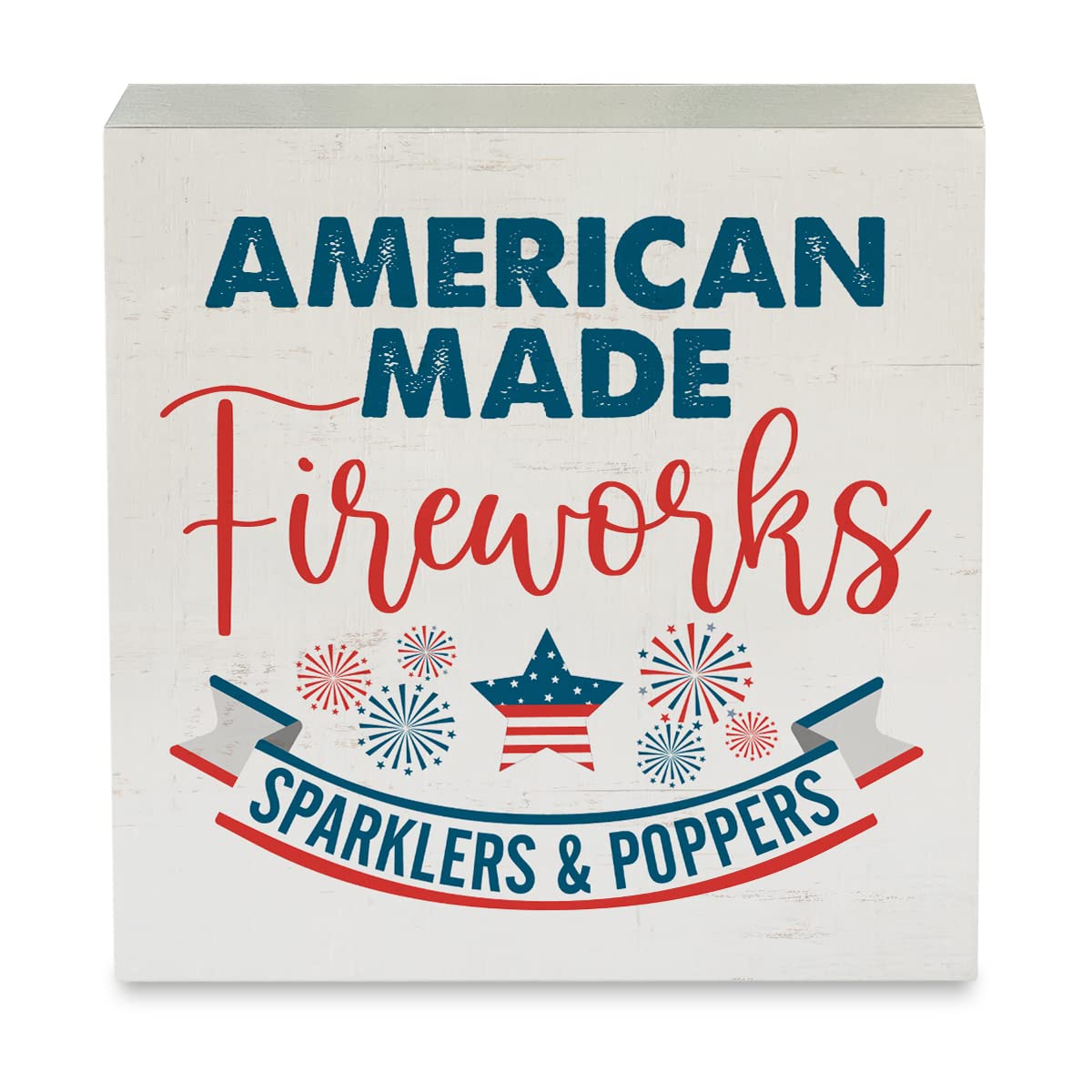 Country American Made Fireworks Wood Box Sign Rustic Patriotism Theme ...