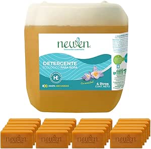 Newen detergente liquido para ropa ecológico de 4L | hasta 400 cargas ...