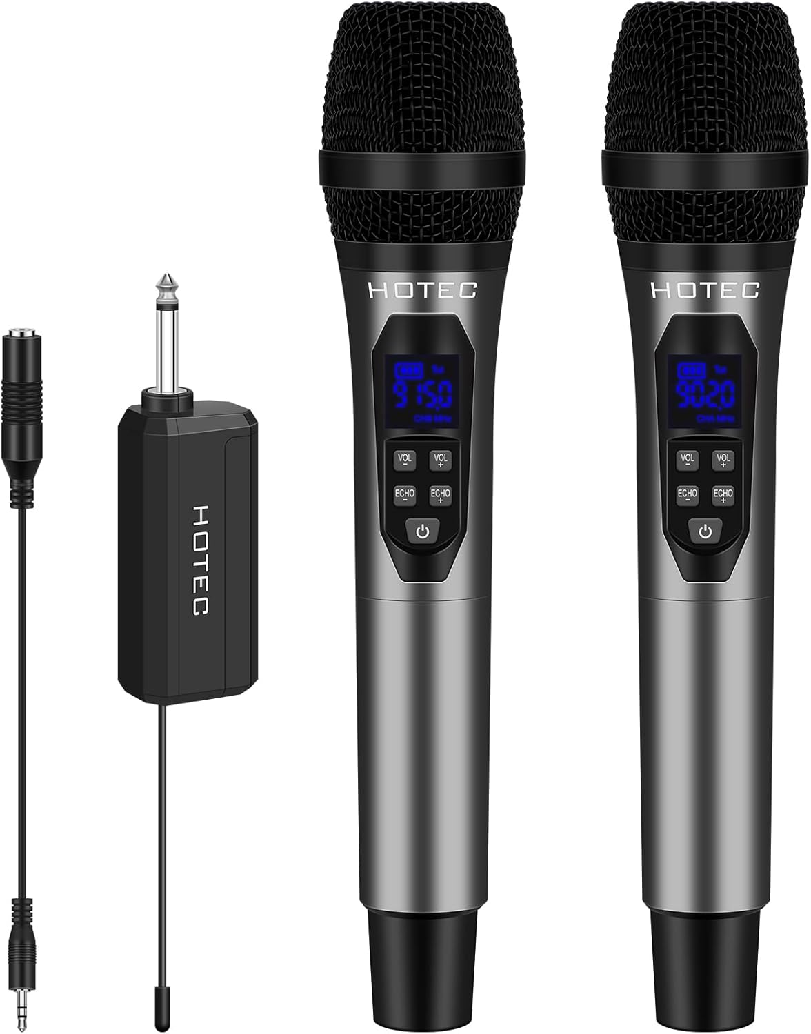 Amazon.com: HOTEC Wireless Singing Microphones for Karaoke, Dual UHF ...