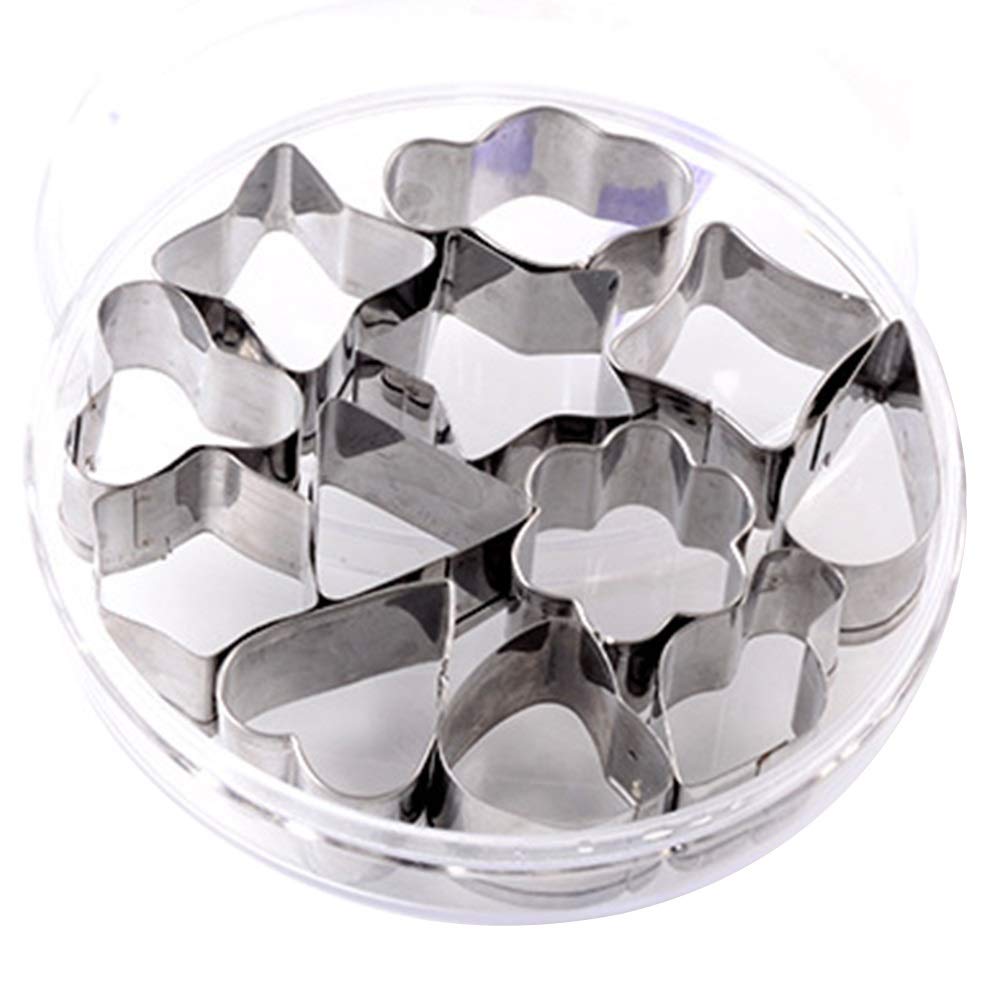 Buy Yanchad Diy homemade gadget Cookie Cutter Set 12 Pieces Stainless ...