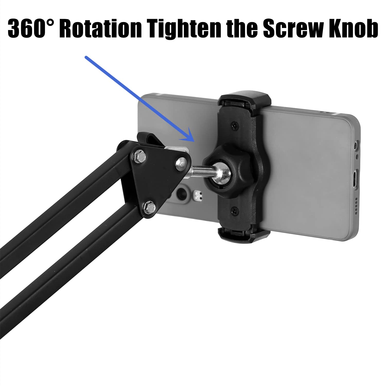 Snapklik.com : Overhead Phone Stand Articulating Arm Table Stand Mount ...