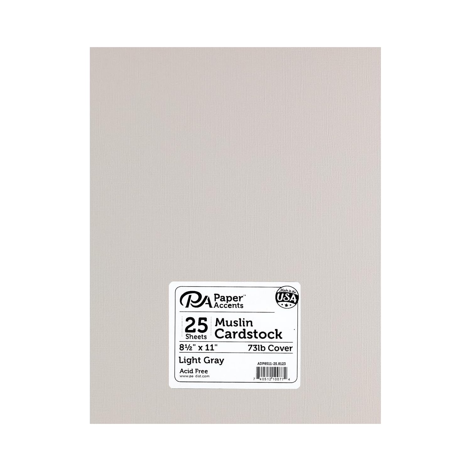 Amazon.com: PA Paper Accents Textured Cardstock 8.5" x 11" Light Gray ...