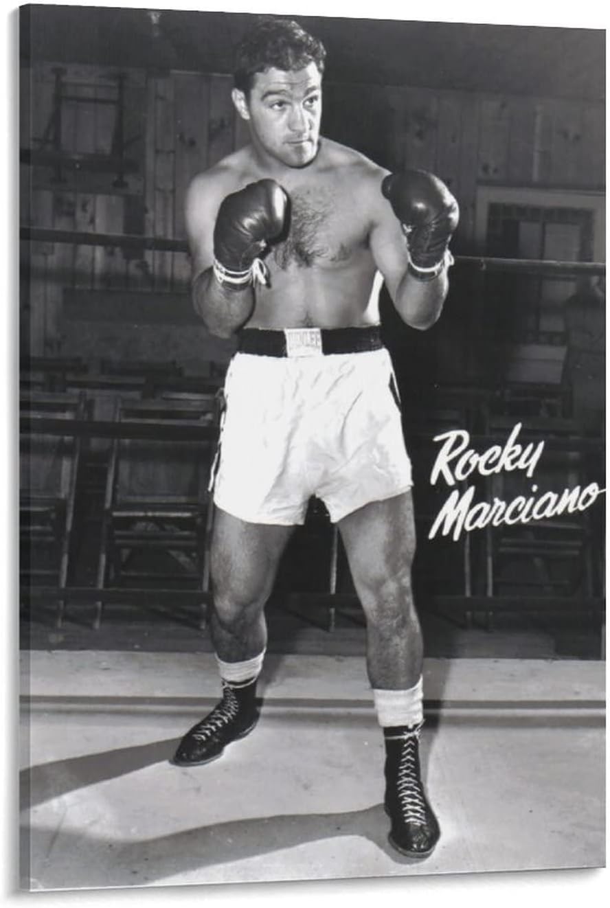 Amazon.de: Rocky Marciano Poster American Boxer Leinwand Kunstdrucke ...