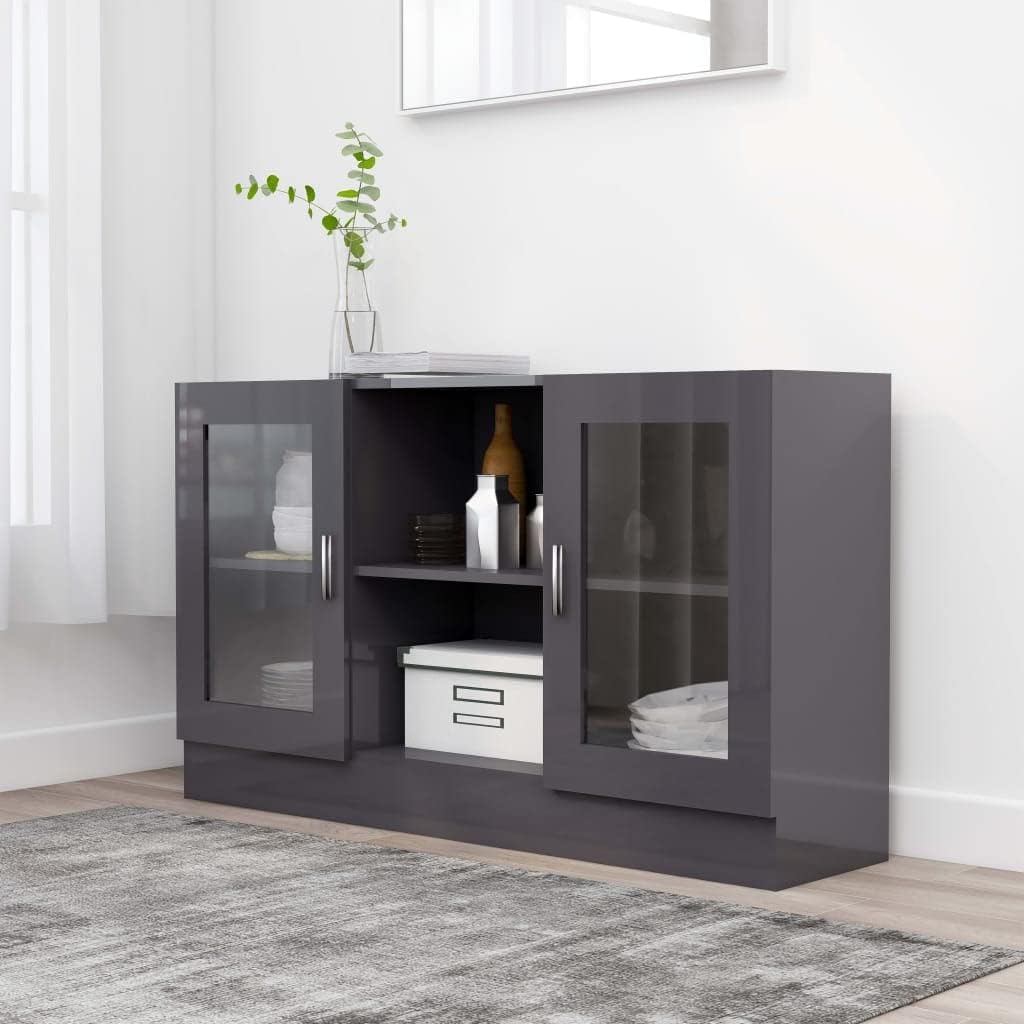 Amazon.com - NCONCO Vitrine Storage Cabinet,Modern Engineered Wood ...