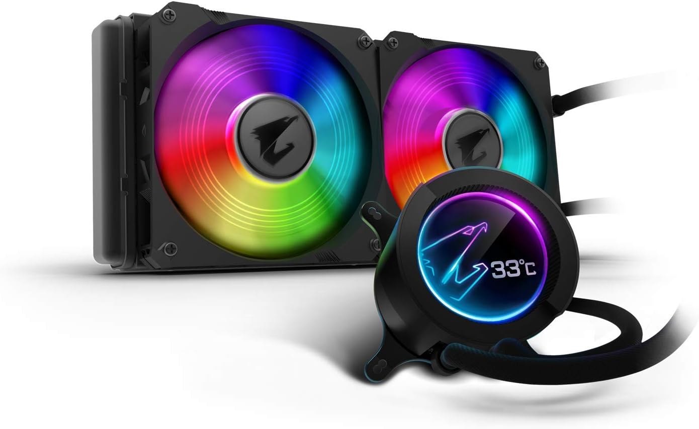 Amazon.com: AORUS RGB AIO Liquid Cooler 280, 280mm Radiator, Dual 140mm ...
