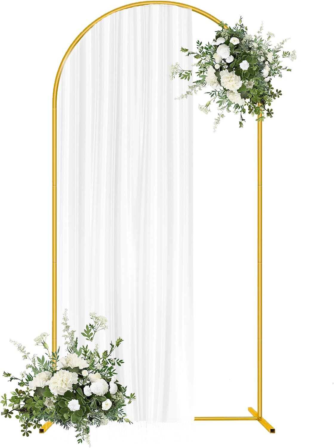 Amazon.com : Pisyae Wedding Arch Backdrop Stand,7.2FT Balloon Gold ...