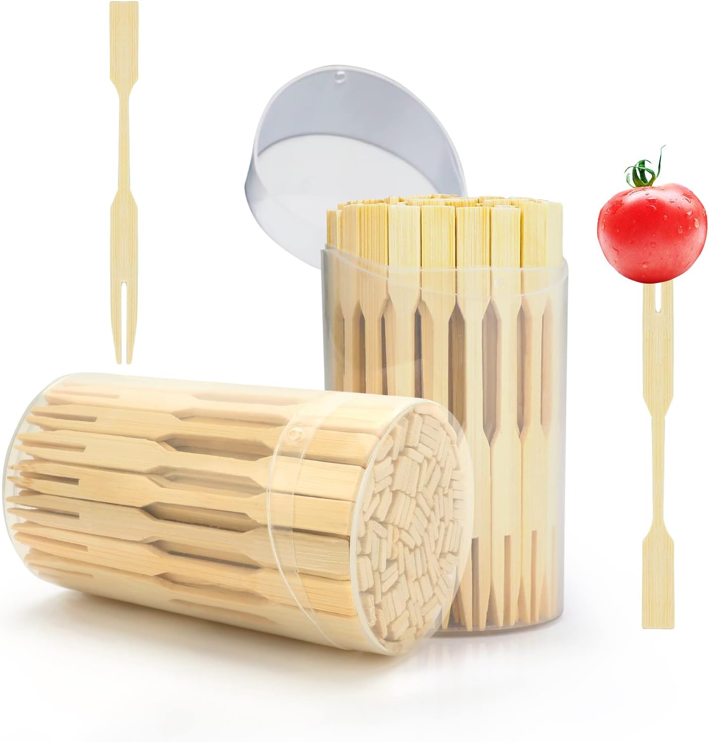 Amazon.com: 2 Packs Mini Bamboo Forks 3.5 inch, Small Forks for ...