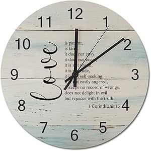 Amazon.com: Wall Clocks Love is Patient,Love is Kind. It Does Not ...