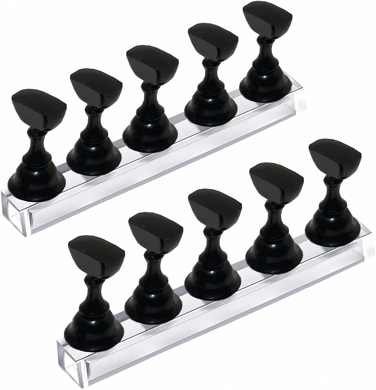 Amazon.com: Blulu 2 Set Acrylic Nail Design Practice Stands Magnetic ...