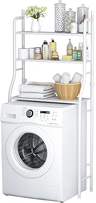QULONG Washing Machine Storage Rack, Over Toilet Storage Shelf Bathroom ...