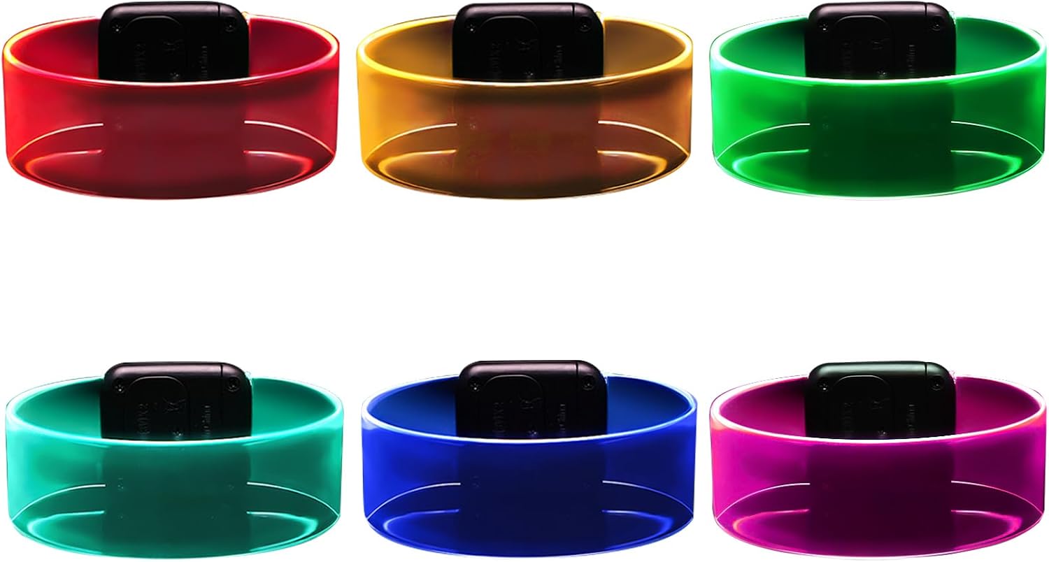 Amazon.com: Yowivon 6 Pack Led Light Up Bracelets for Women Men Glow in ...