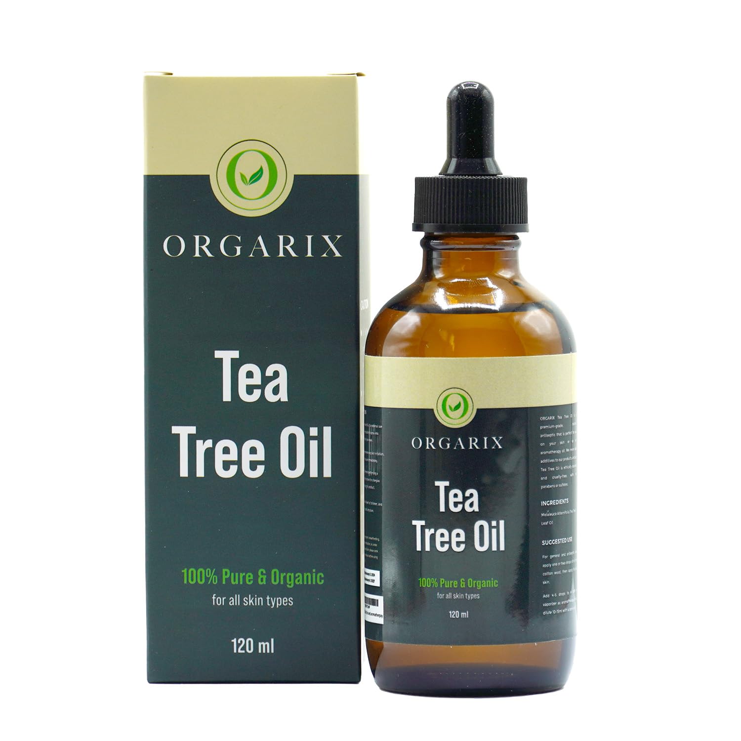 ORGARIX Tea Tree Oil – 120ml – for Skin and Acne – Pure Therapeutic ...