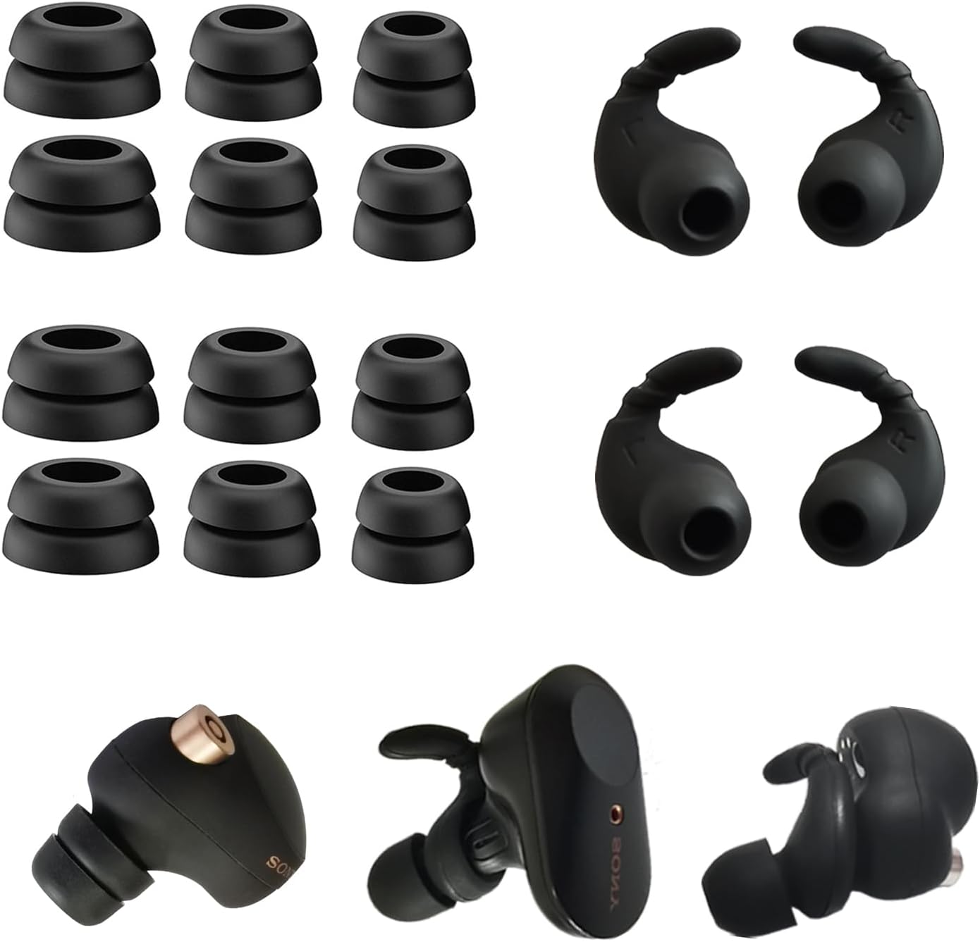 Amazon.com: Rayker Earhooks Compatible with Sony in-Ear Earbuds, Anti ...