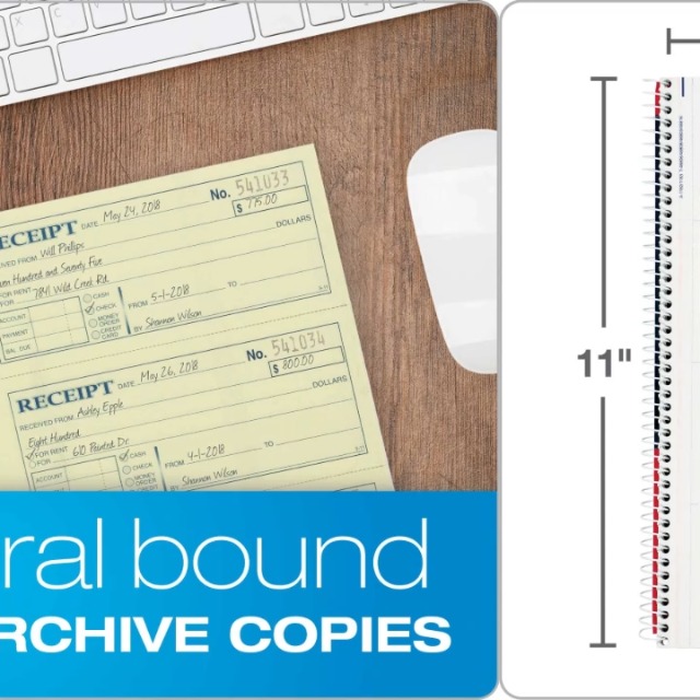 Receipt Books Book Page Holder Adams Money And Rent Receipt Book, 2 ...