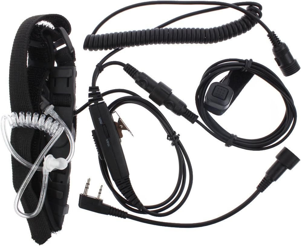 Amazon.com: KENMAX® Military Police FBI Forehead Throat Mic Microphone ...