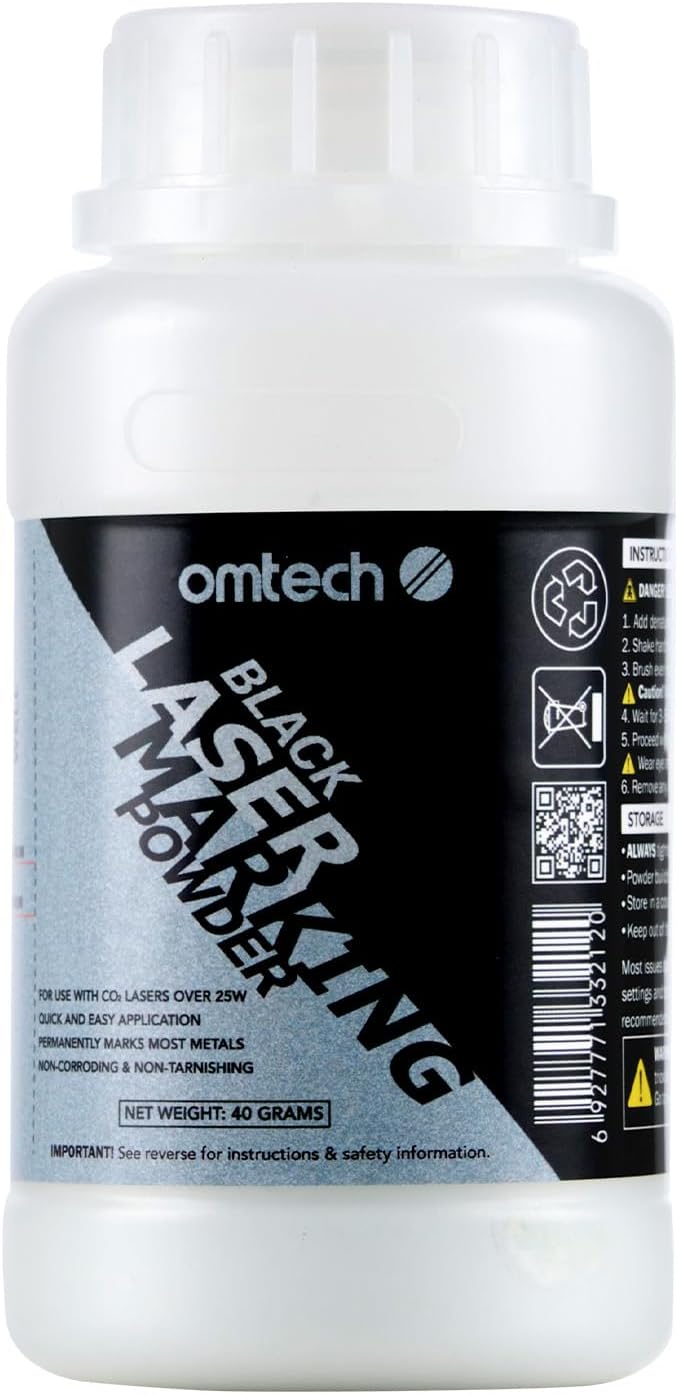 OMTech Laser Marking Powder, 4.1 fl. oz. Metal Laser Marking Fluid for ...